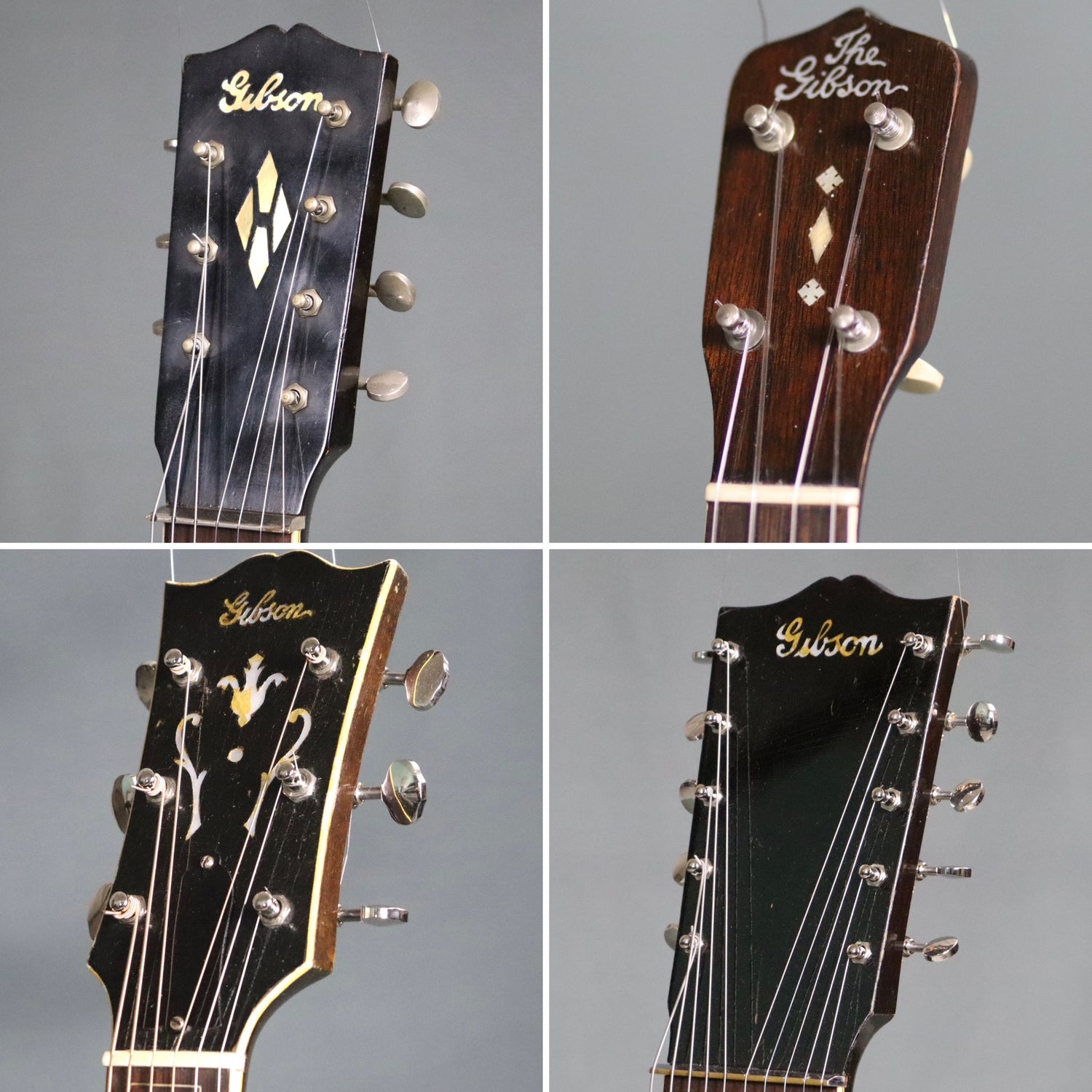 A Definitive History of Gibson Headstock Logos – AntiquiTone Vintage Guitars